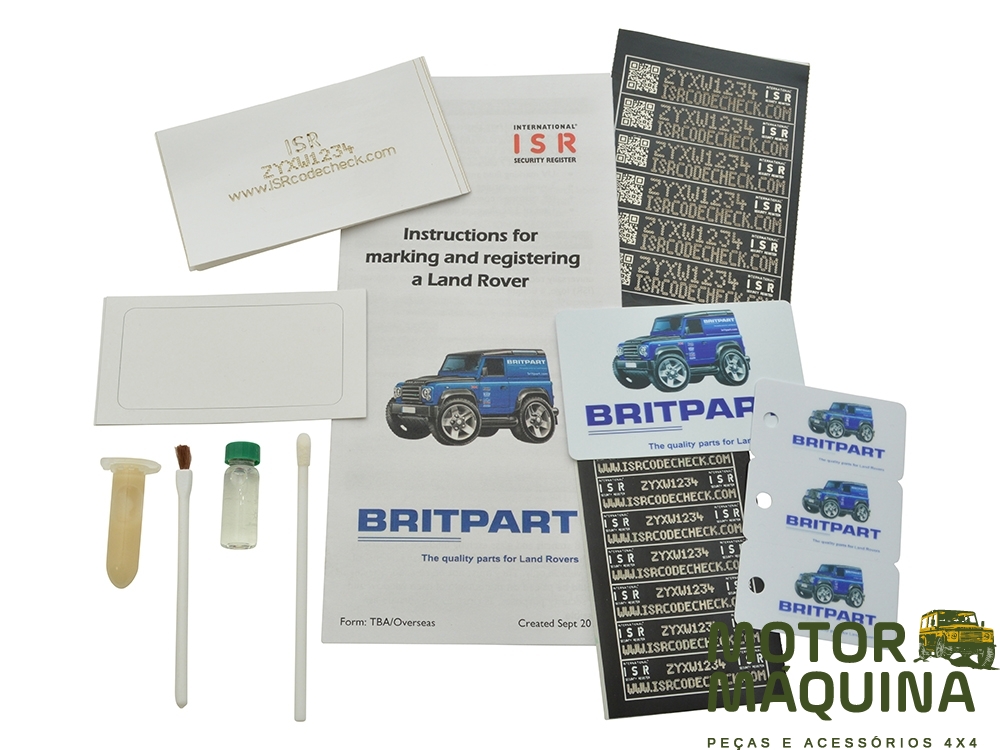 SECURITY MARKING KIT - BRITPART - PERFORMANCE - www.motormaquina.com